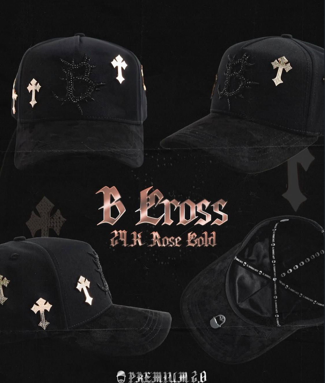 Barbas Hats - Premium 2.0 B Cross Rose Gold Full Set – Thunder Hats